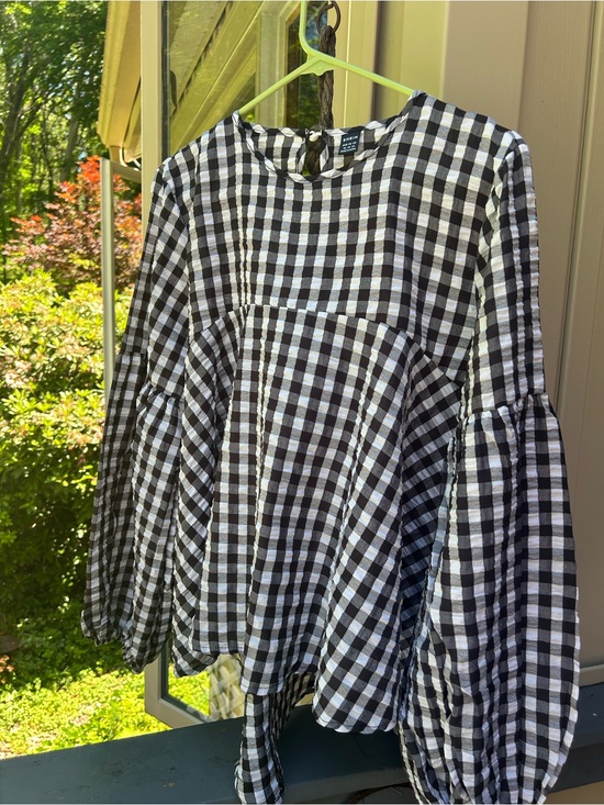 SHEIN | Tops | Shein Black And White Gingham Top | Poshmark
